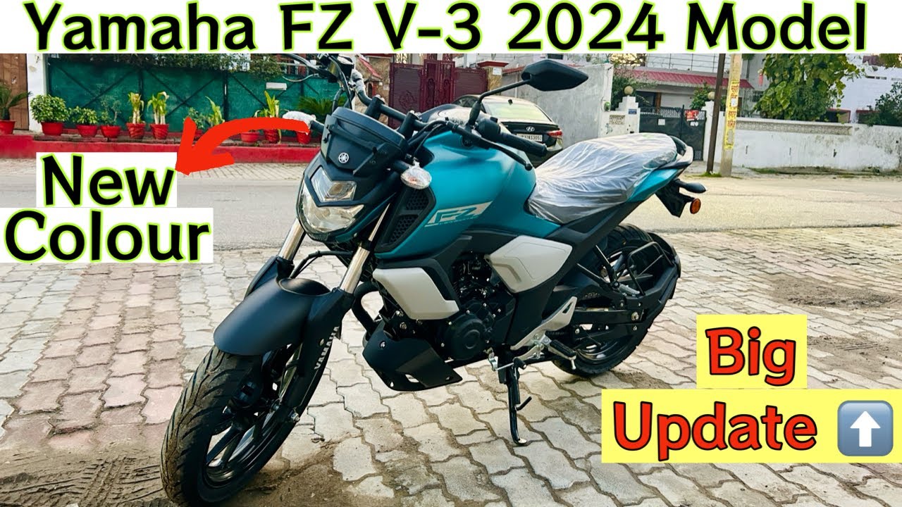 Yamaha FZ V-3 New Colour Matte Cyan 2024 | FZ v3 new colour All ...