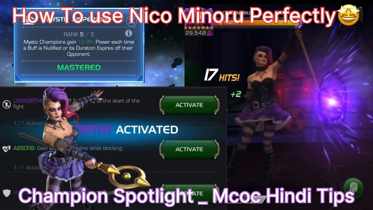 How to use Nico Minoru effectively / God tier Champion Latest Mcoc in ...