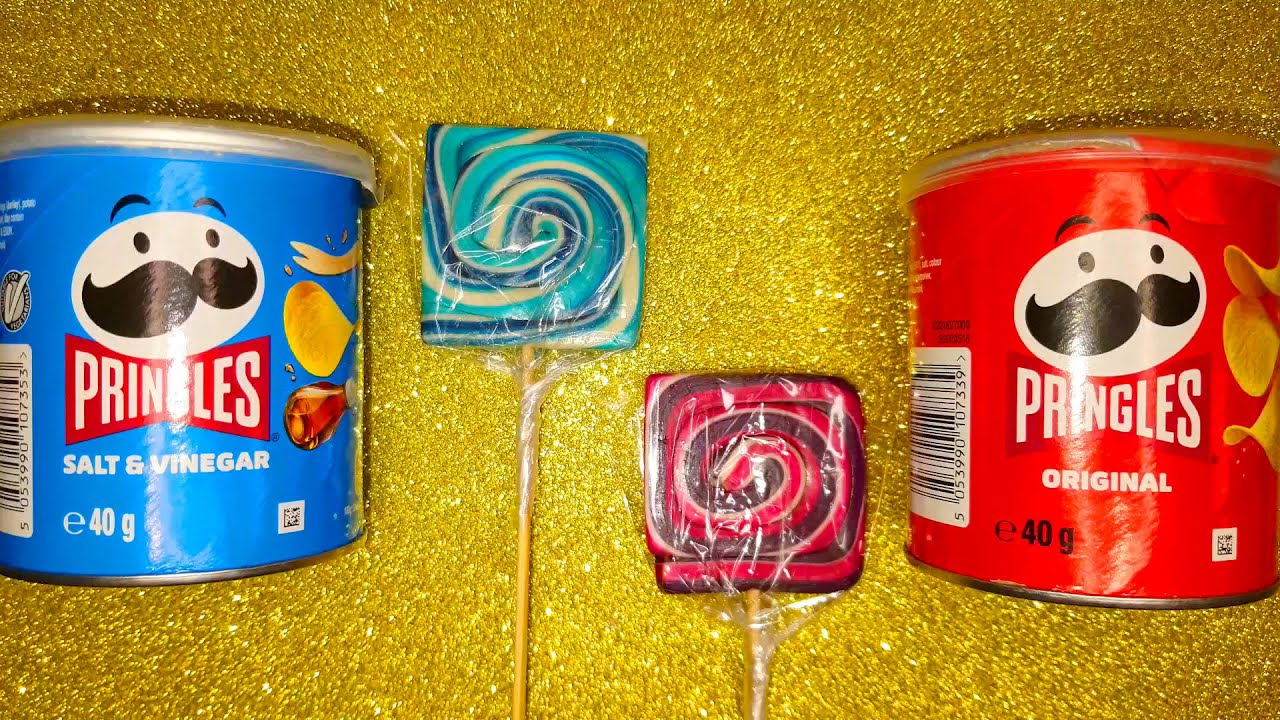🍭Learn Colors Lollipops. Yummy Rainbow Lollipops ASMR Pringles Rainbow ...