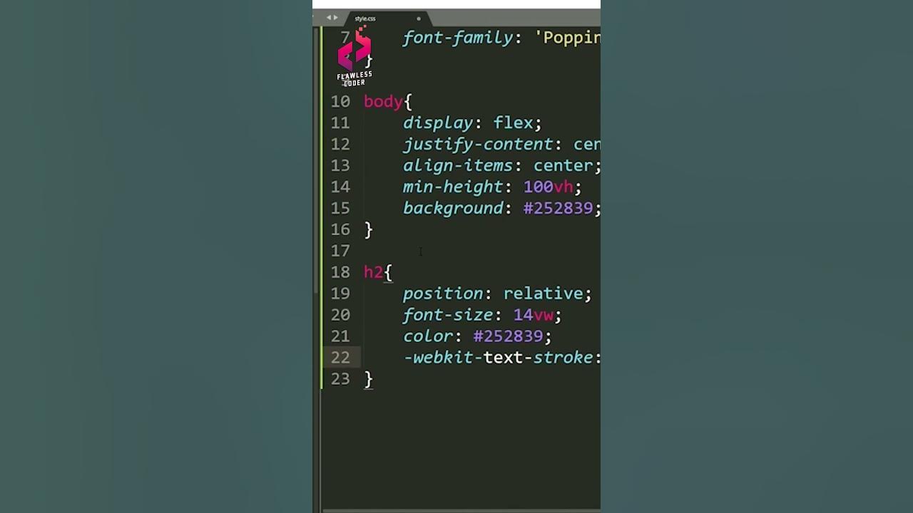 Animating a text using CSS and HTML. #FlawlessCoder #shorts - YouTube