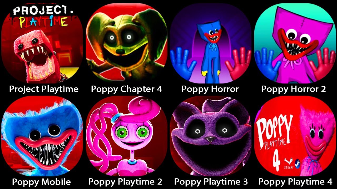 Poppy Horror 1 2,Poppy Chapter 4,Poppy Playtime 3,Poppy Playtime 2 ...