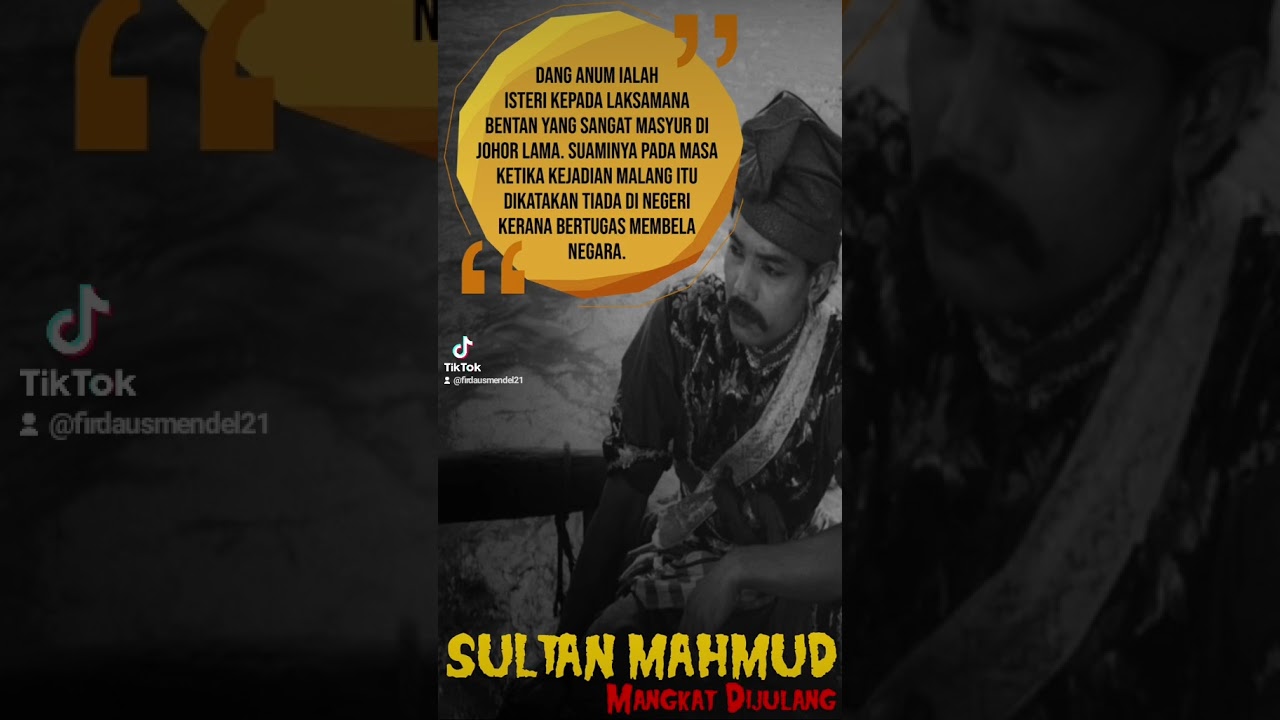Sultan Mahmud Mangkat Dijulang - YouTube