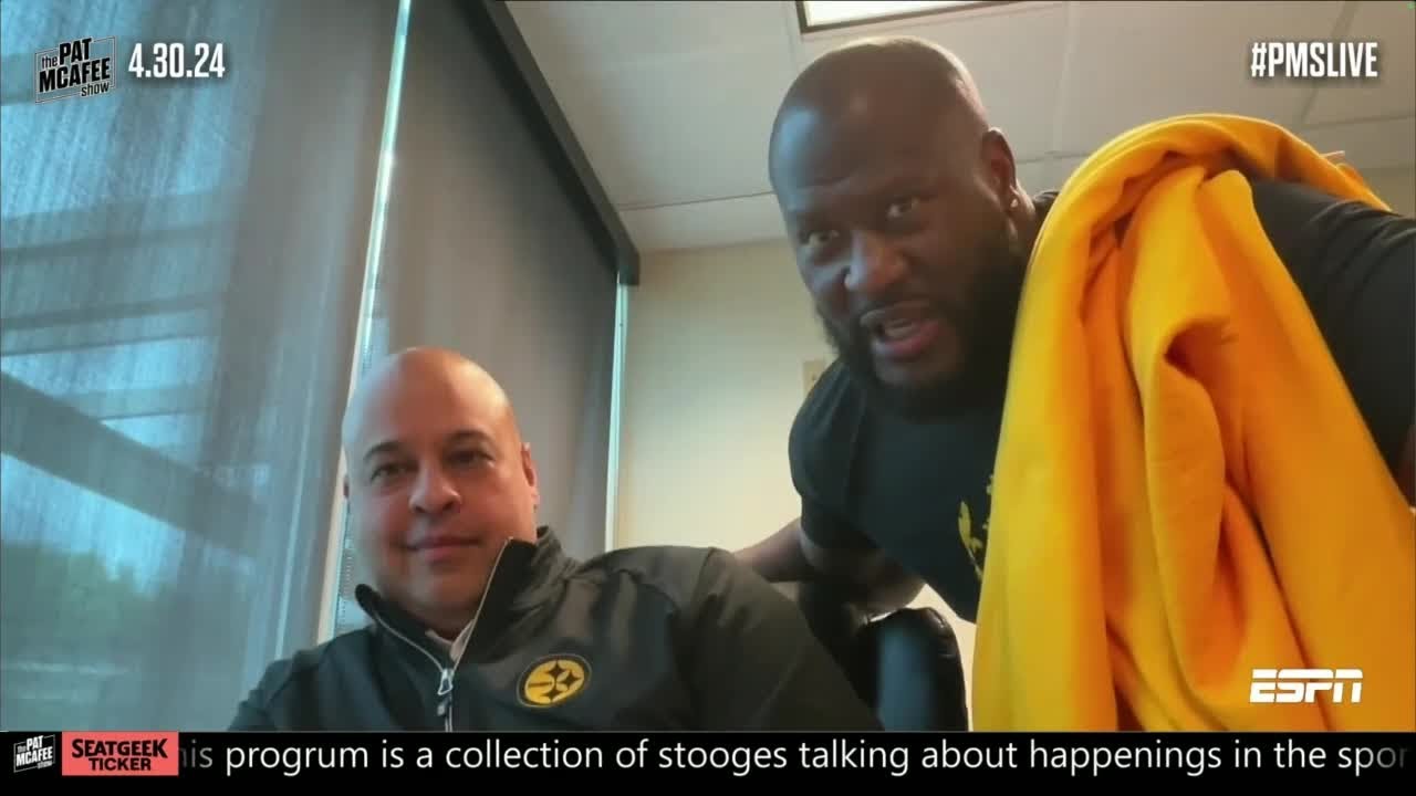 James Harrison BARGES into Omar Kahn’s office, jokes he’s coming back to Steelers | Pat McAfee ...