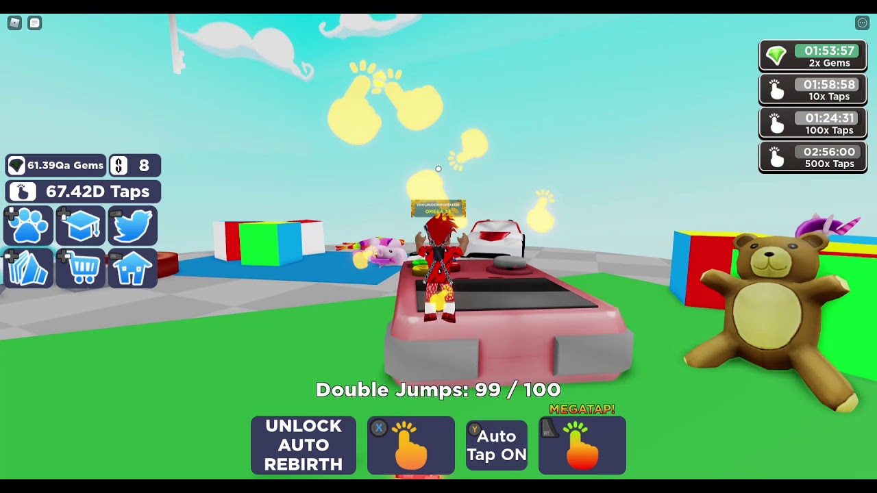 Roblox Tapping simulator Hitting 40 Super rebirths - YouTube