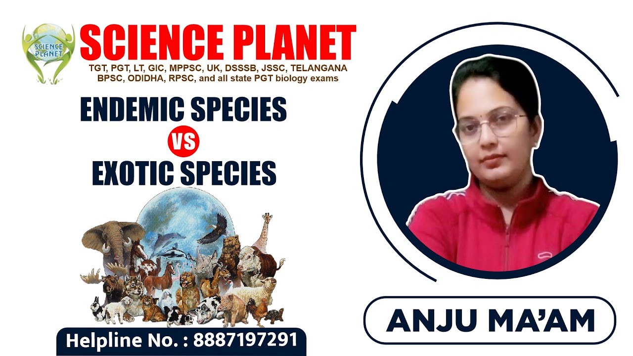 Endemic Species Vs Exotic Species Explained by Anju Mam of Science ...