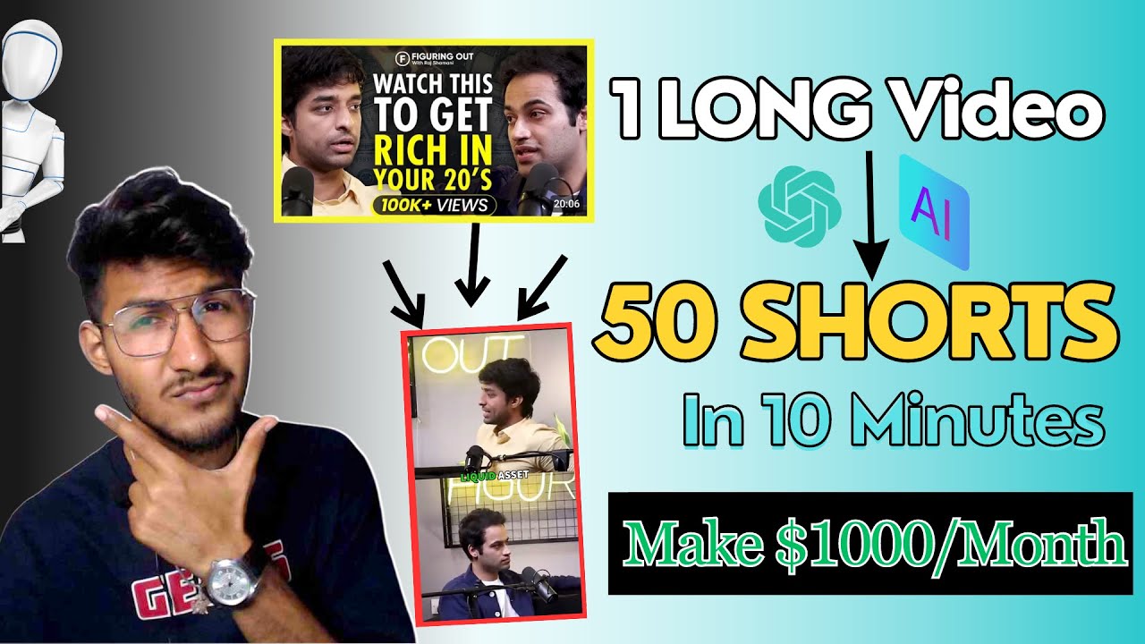 Convert Long Videos into Shorts Using A.I | Long Video Ko Short Kaise ...