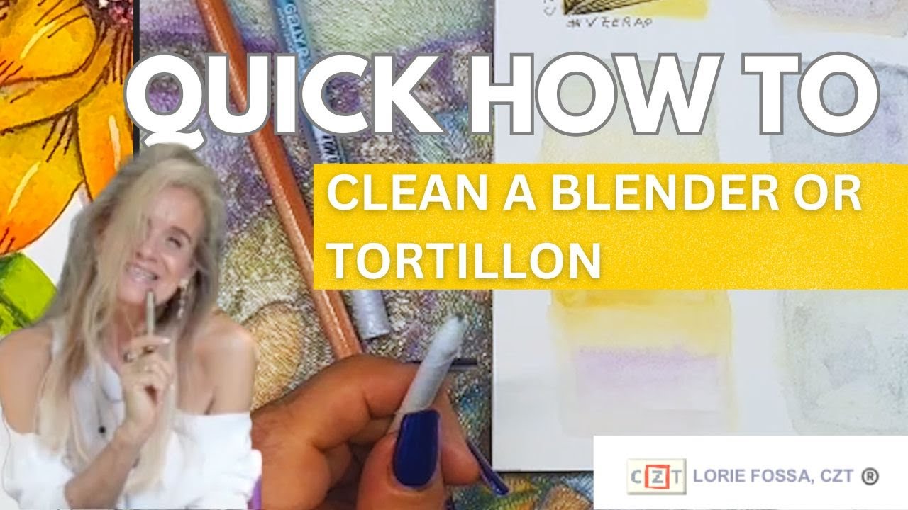 How To Clean A Blending Stump or Tortillon and Keep Point - YouTube