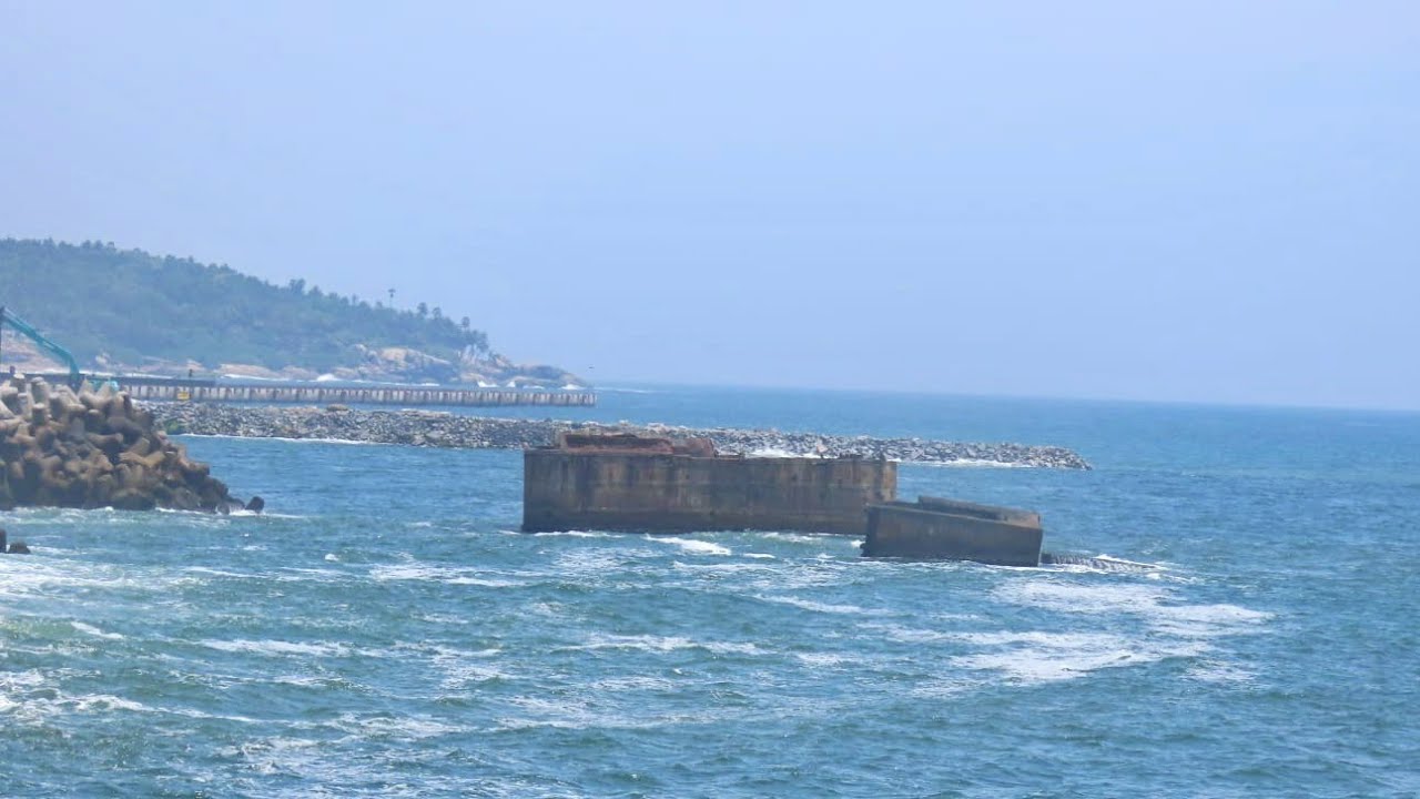 Vizhinjam port breakwater construction updates |INS Kalpeni warship|LPG ...