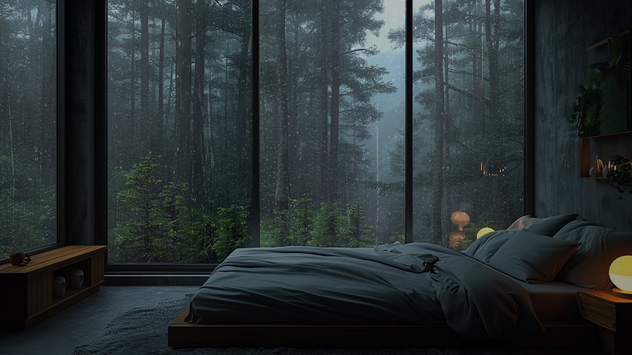 Eliminate Stress and Sleep with Heavy Rain in the Forest | Natural ...