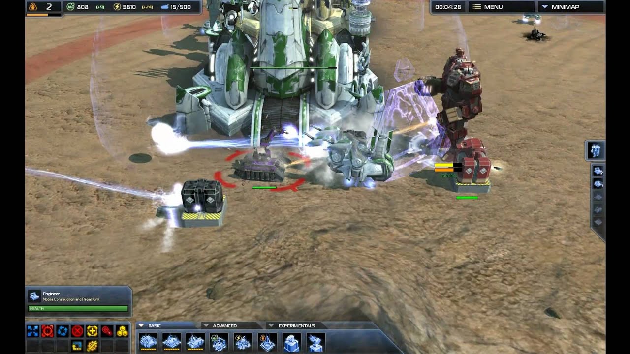 Counter ACU Rush in Supreme Commander 2 - YouTube