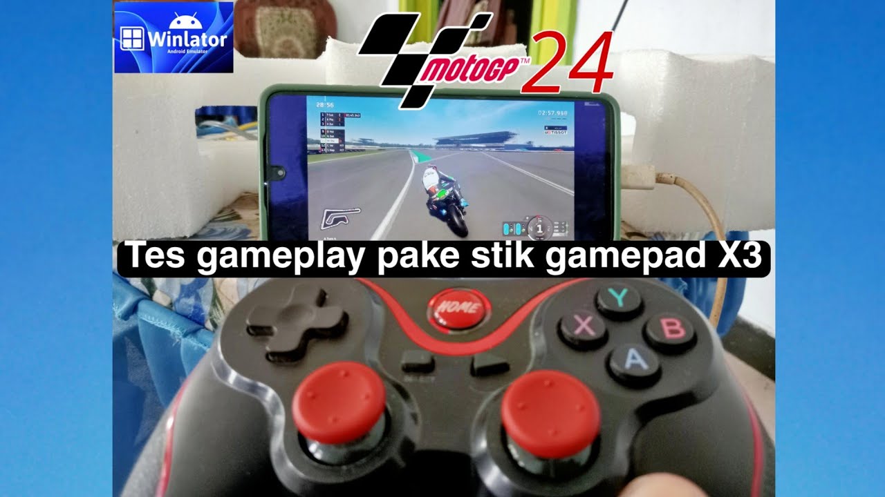 MotoGP 24 main pakai joystick X3 gamepad controller di hp | emu pc ...