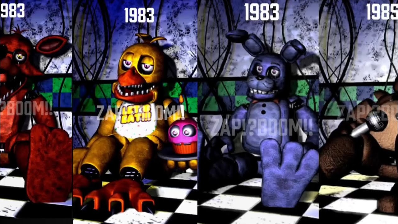 [FNAF] Unwithered Animatronics over the year (compilation) #1 - YouTube