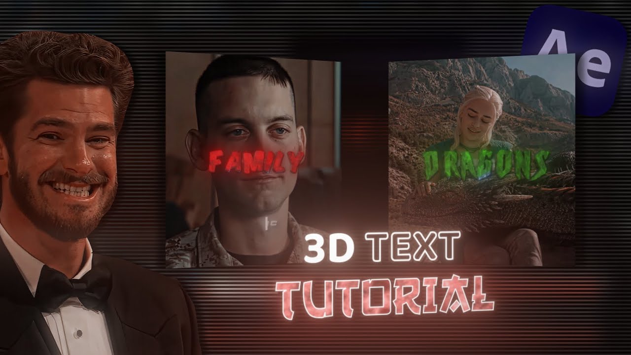 3D Text Tutorial in After Effects | Fictic Editz - YouTube