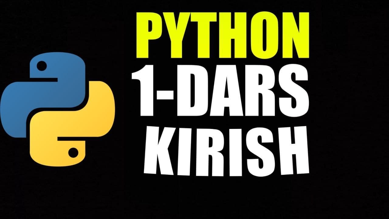 1-DARS PYTHON|KIRISH|python kurs - YouTube