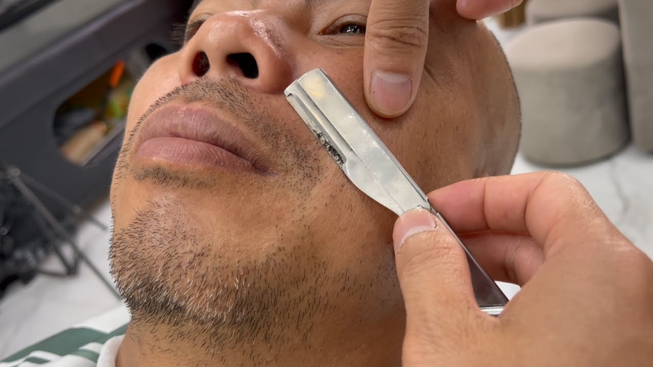 ASMR | FOR A GOOD SLEEP | SHAVING BEARDS AND DEAD SKIN FOR MAN | RAZOR ...