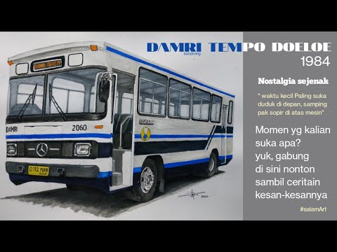 menggambar bus DAMRI 1984 Real-Time drawing | by SAMEKA Studio - YouTube