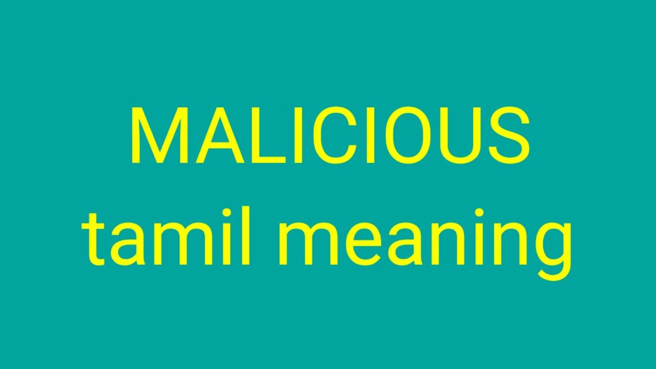 MALICIOUS Tamil Meaning sasikumar YouTube