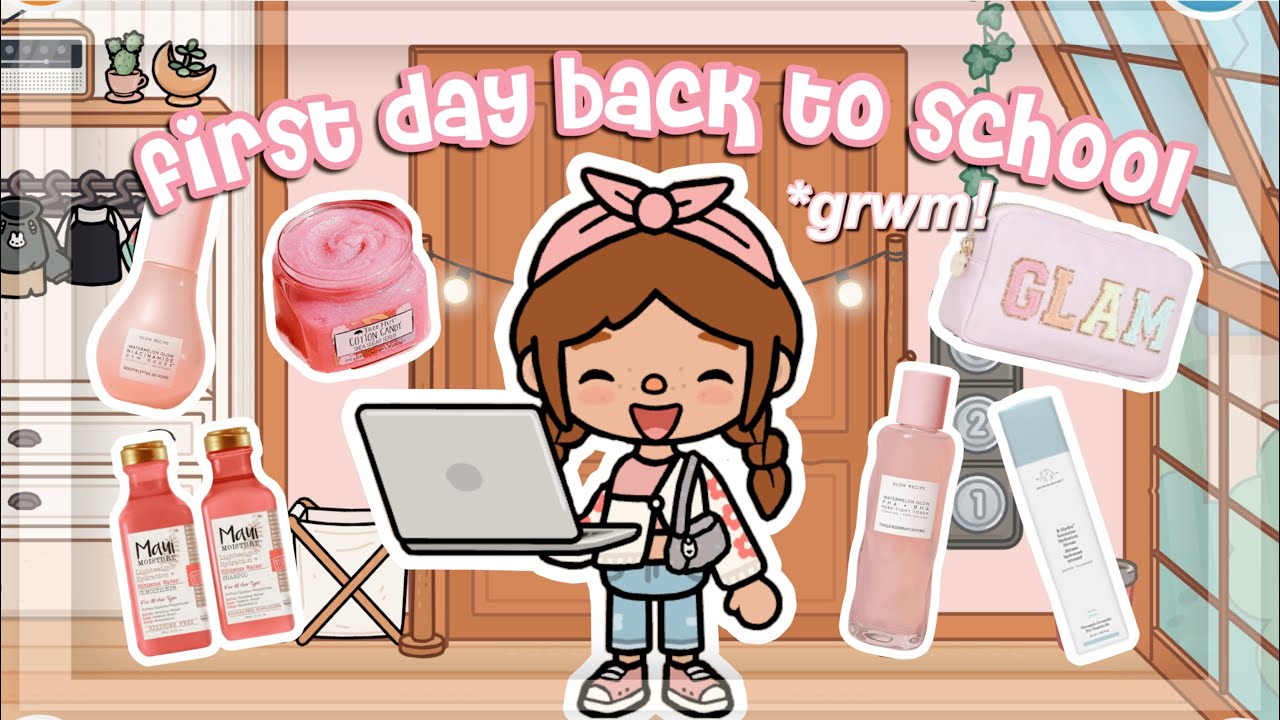 first day of school morning routine // GRWM! // aesthetic toca routines ...