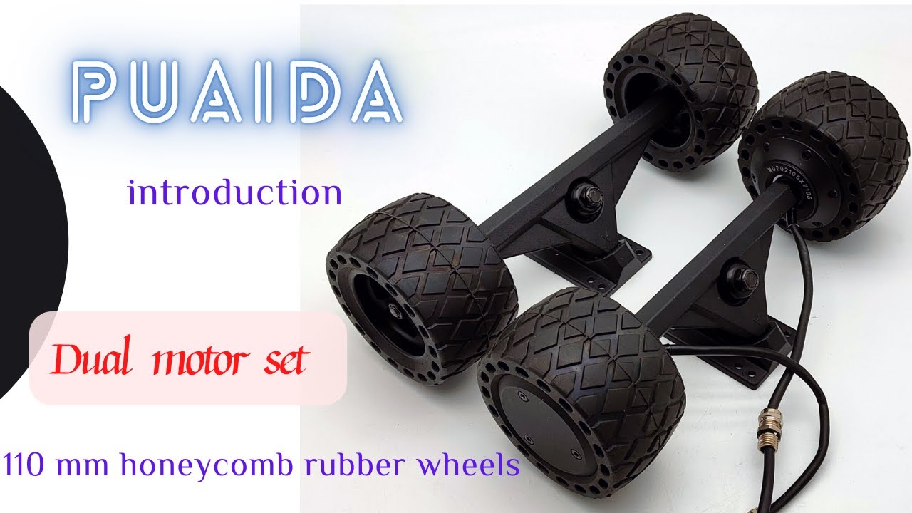 Dual Hub Motor set with 110 mm honeycomb rubber wheels for DIY electric ...