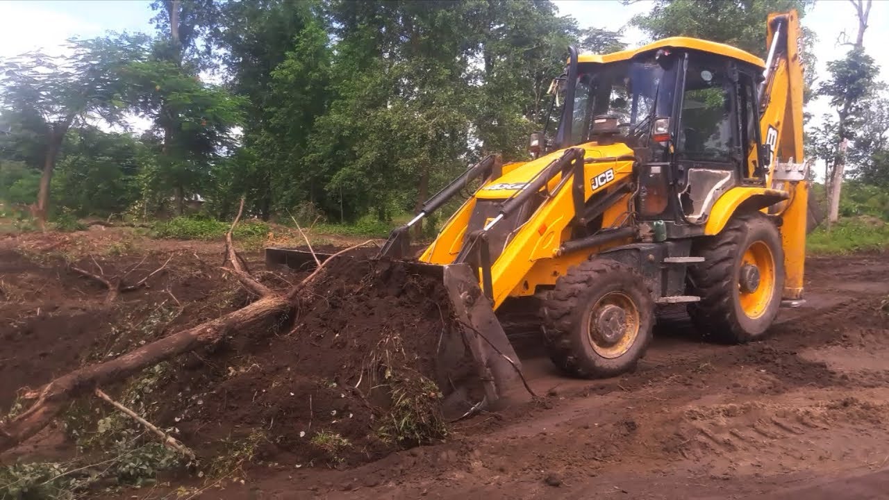 JCB Dozer Pulling Tree Roots and Cleaning Forest - JCB Dozer Video 2 ...