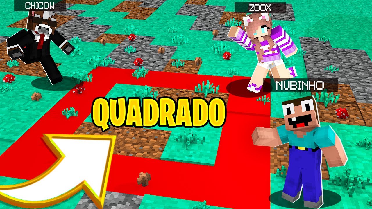 QUEM ENTRAR NO QUADRADO PRIMEIRO GANHA NO MINECRAFT !! - YouTube