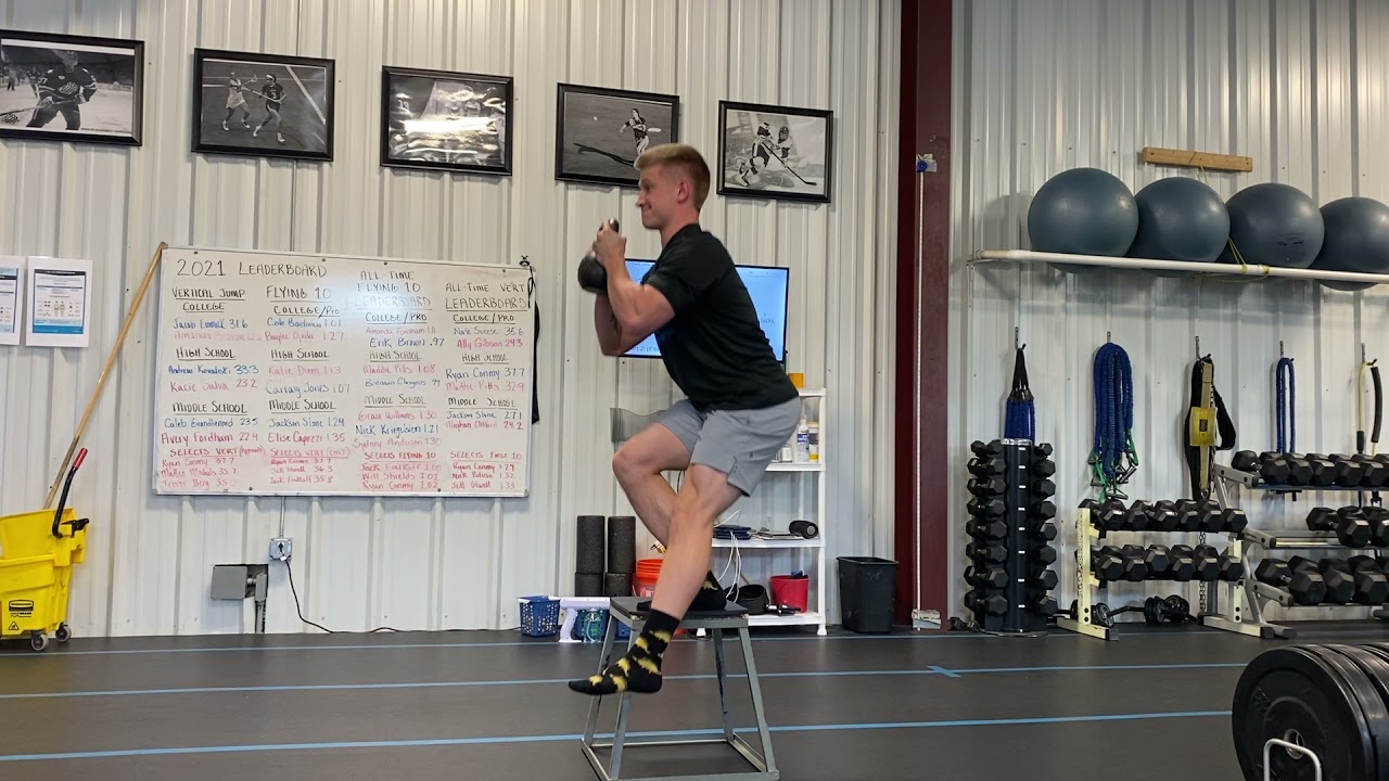 Goblet Single Leg Squat Off Box - YouTube