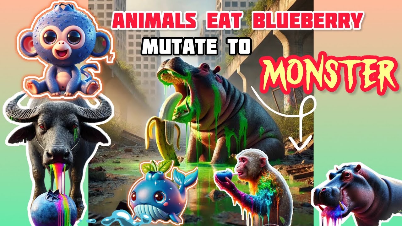 Animals eat blueberry banana and mutate. The second part, the cute ...
