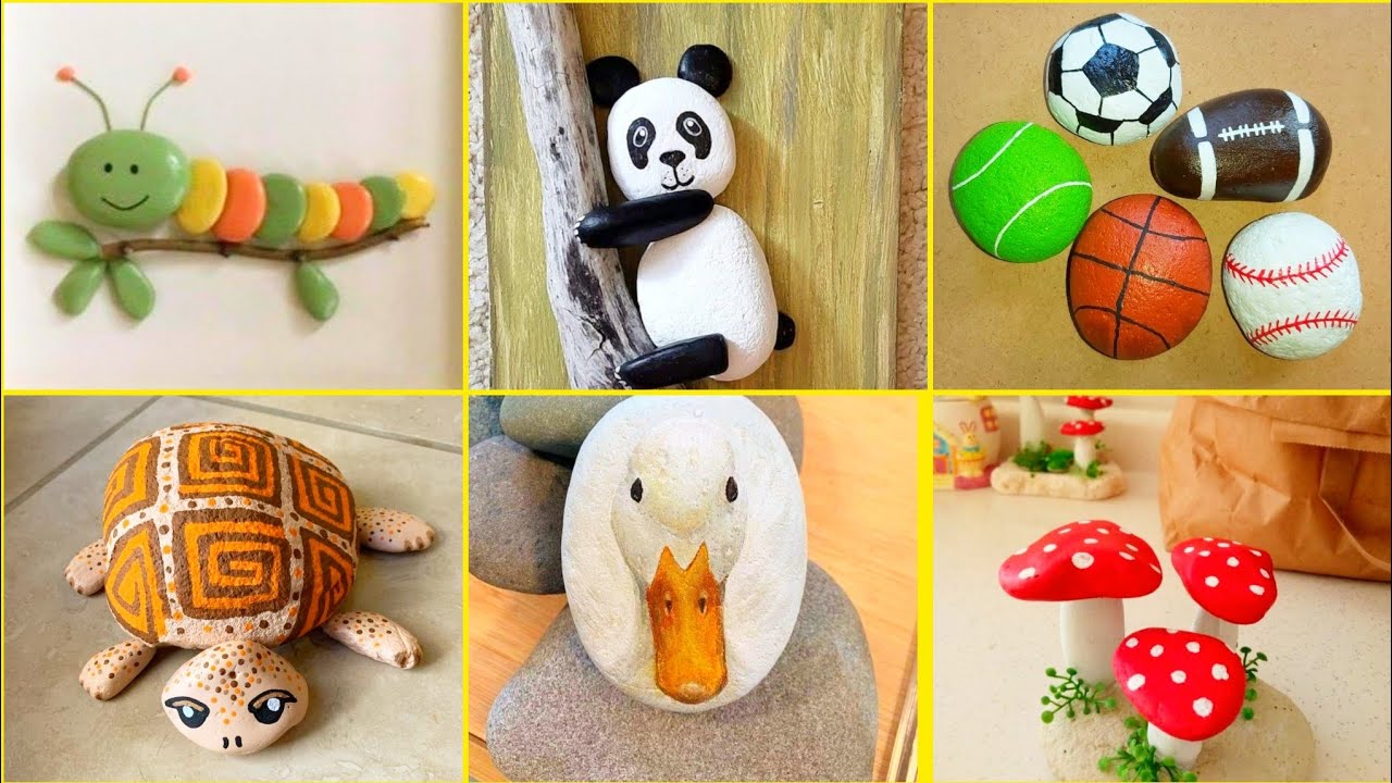 Super amazing and beautiful pebble stone painting ideas - YouTube