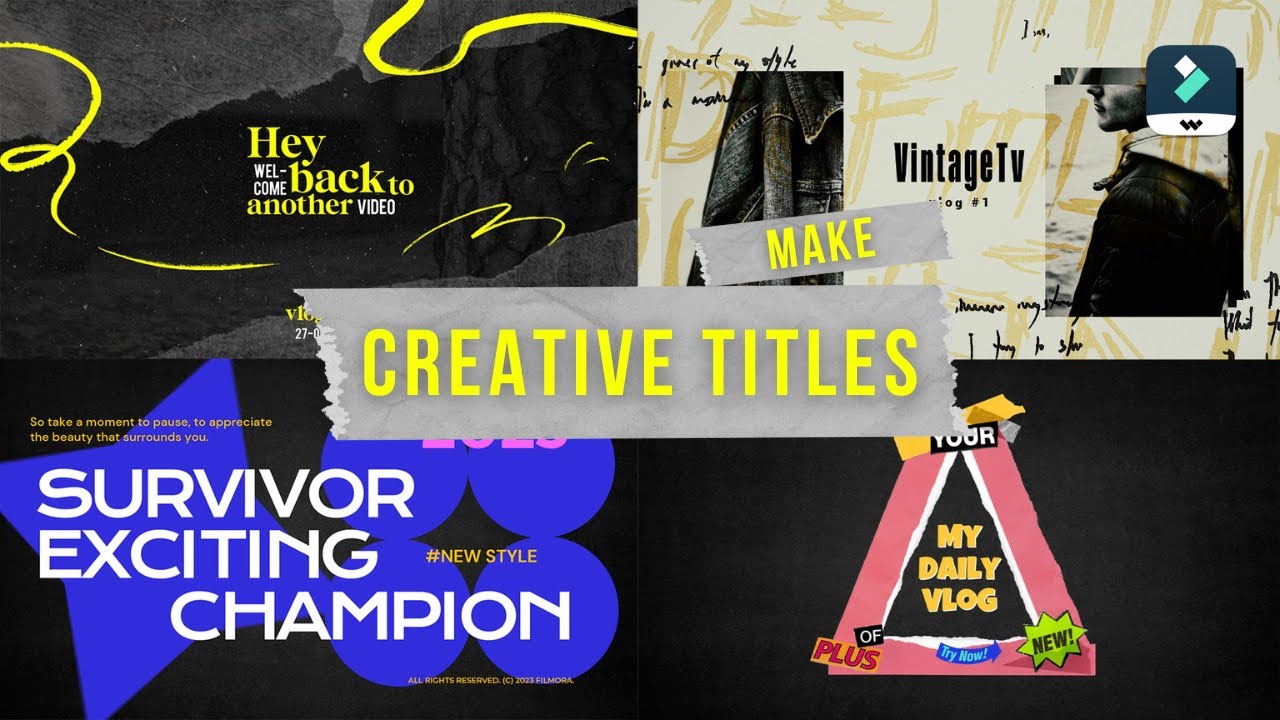 Creative Title Opener Ideas | Create these Creative Title Effect in ...