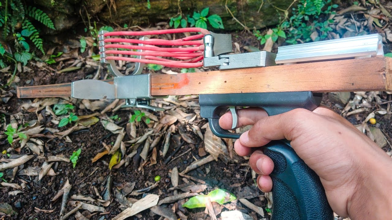 Dly slingshot gun / how to make a slingshot gun at home /making ...