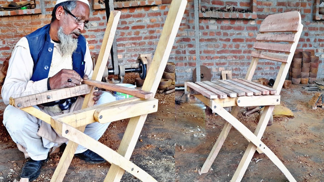 Making a folding chair for this old experience carpenter mean - YouTube