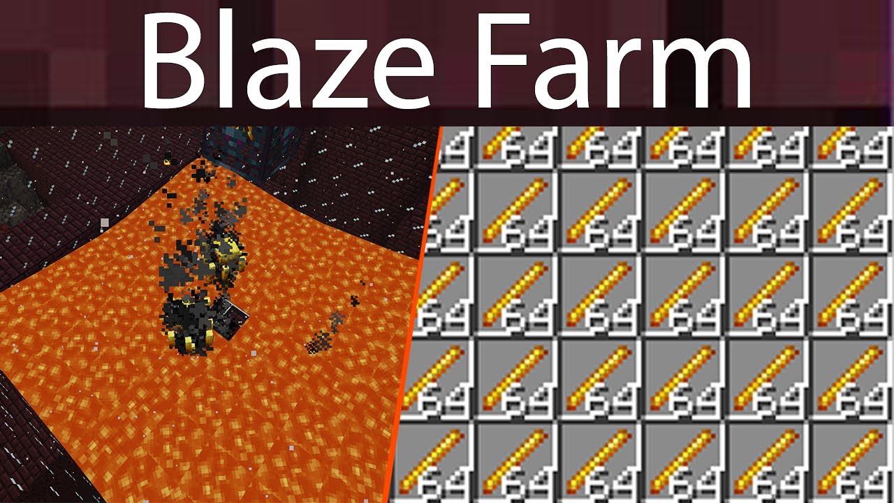 Easy Blaze Farm minecraft 1.15 / 1.16 - YouTube