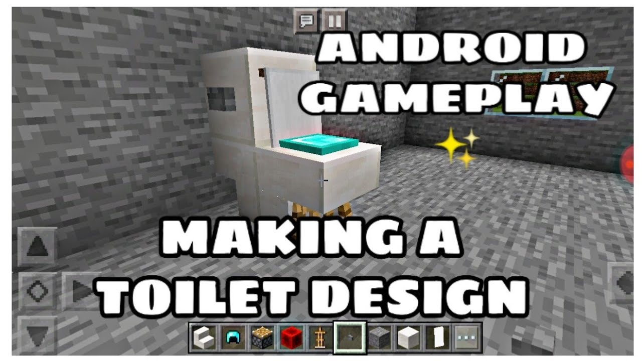 MAKING A TOILET DESIGN!IN MINECRAFT PE !ANDROID GAMEPLAY! - YouTube