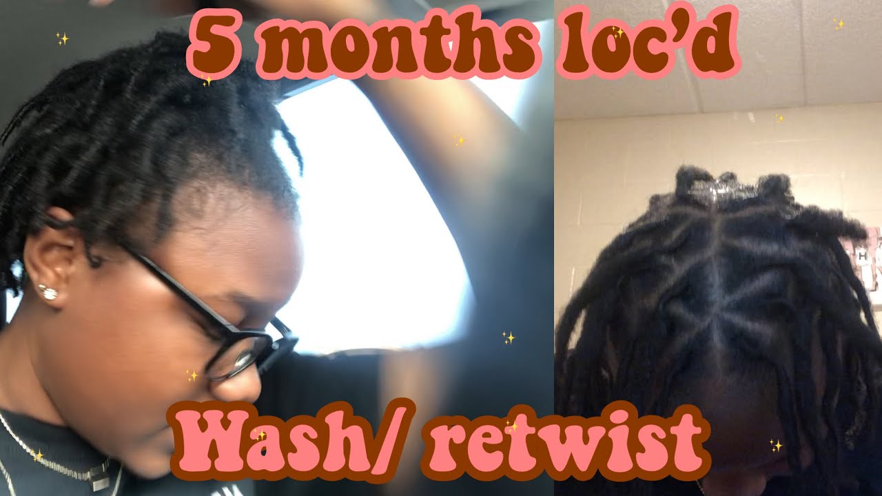 5 month loc update | wash & retwist - YouTube