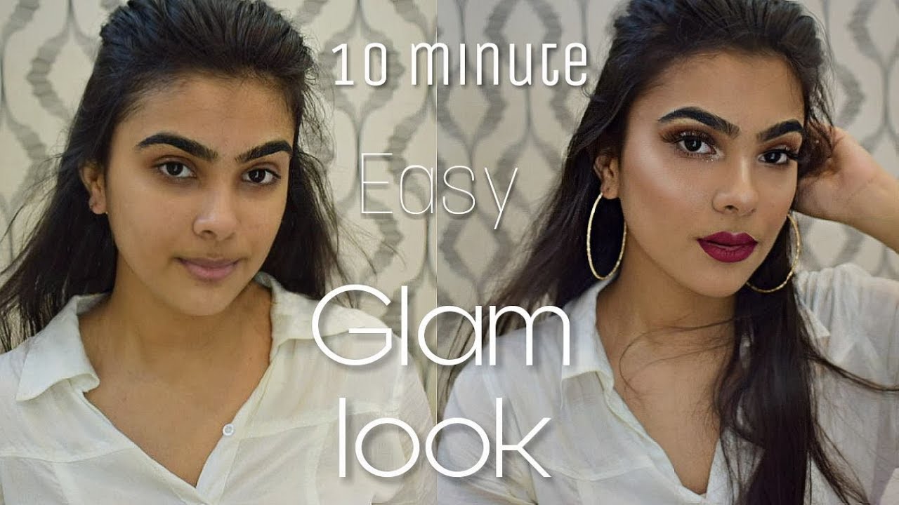 10 MINUTE EASY GLAM LOOK || Ria Gupta - YouTube