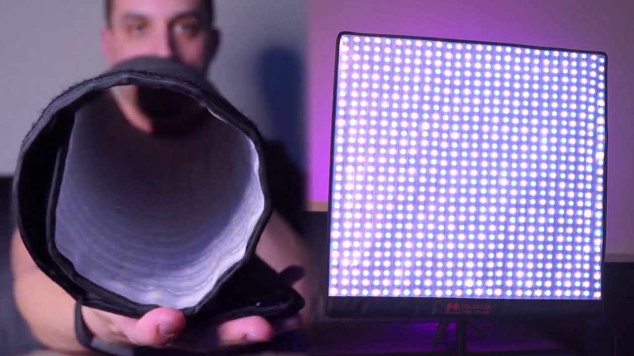 Falcon Eyes 24TDX Review - A Large Flexible LED Video Light! - YouTube