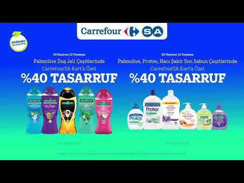 Palmolive Duş Jeli Çeşitlerinde ve Palmolive/Protex/Hacı Şakir Sıvı Sabun Çeşitlerinde %40 Tasarruf