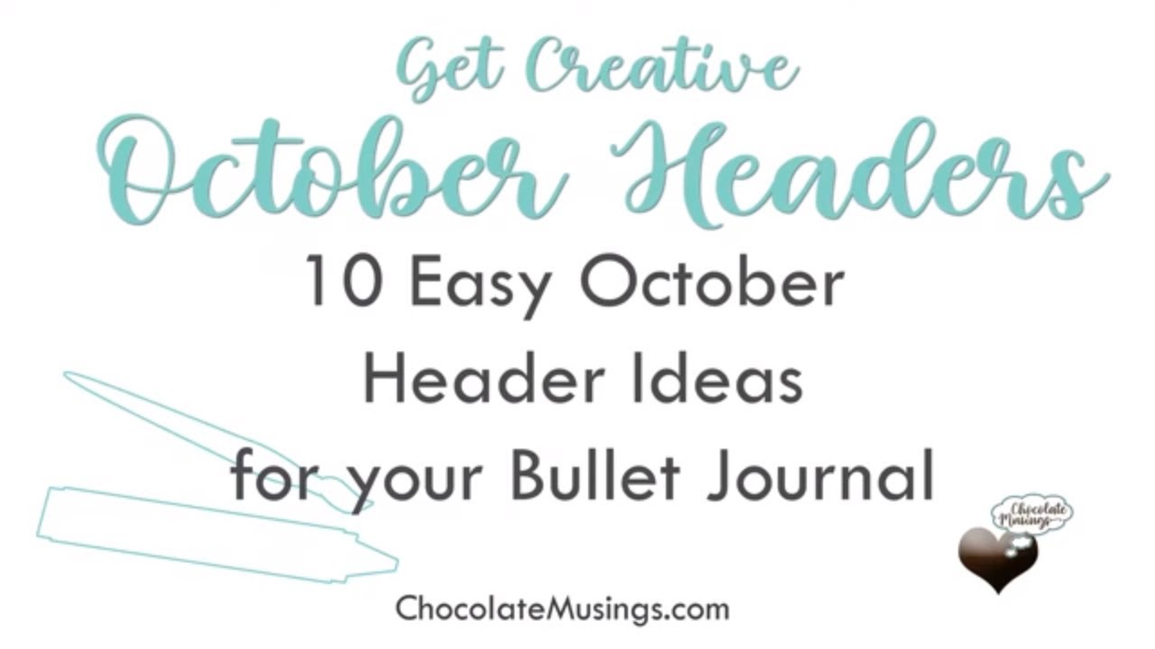 Easy October Halloween Headers for your Bullet Journal - easy to ...