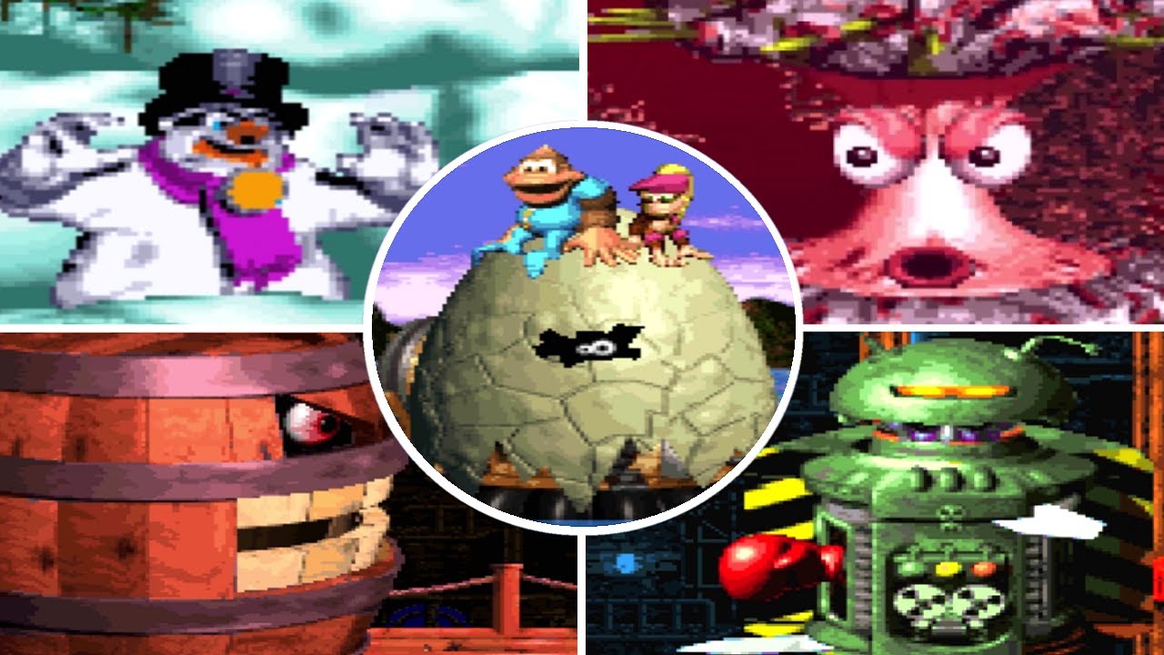 Donkey Kong Country 3 - All Bosses - YouTube