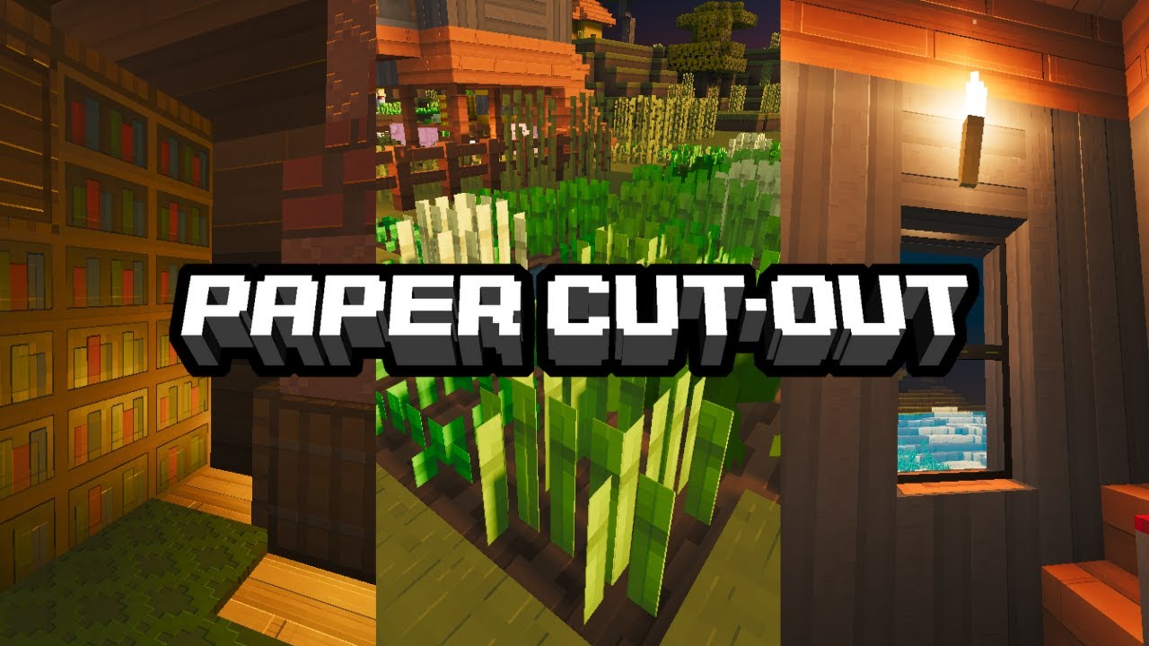 Paper cut-out - MCPE Texture Pack (Cinematic x Showcase) - YouTube