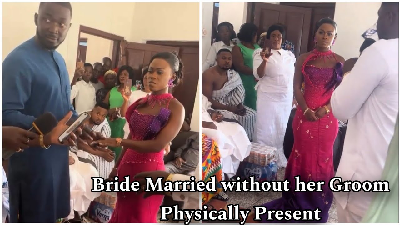 Bride who Married without her Groom Physically present Refused to Smile ...