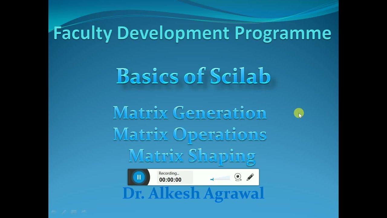 Matrix Generation in Scilab - YouTube