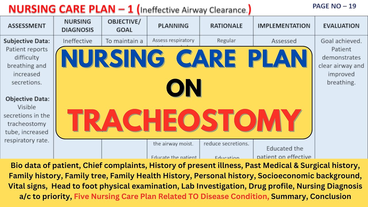 Nursing Care Plan On Tracheostomy | NCP on Tracheostomy | Tracheostomy ...