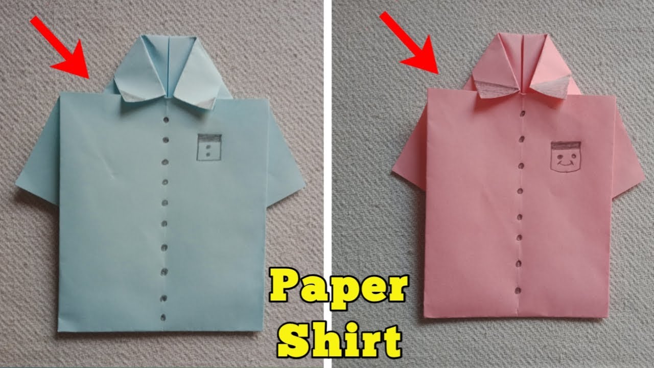 How to Make a Paper Shirt | Origami Paper Shirt | Paper Shirt with ...