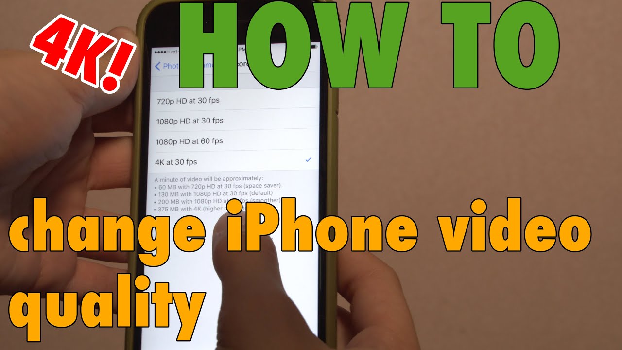 How to change iPhone Video Resolution & FPS! [4K] - YouTube
