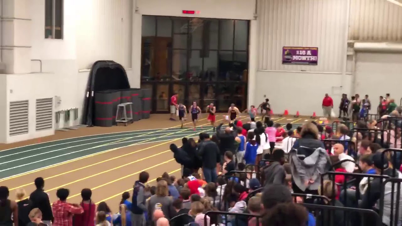 Eddie Lough 55 meter dash Indoor track (lane 5) - YouTube
