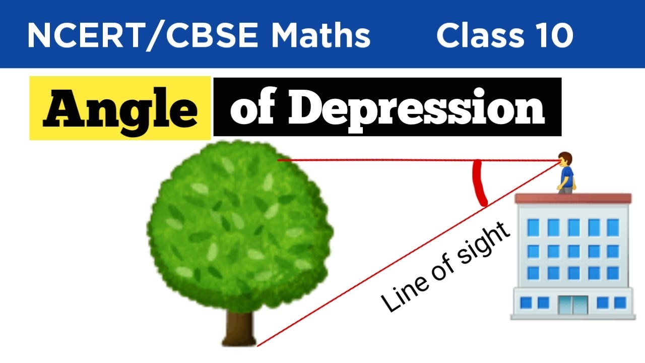 Angle of depression in height and distance class 10th - YouTube