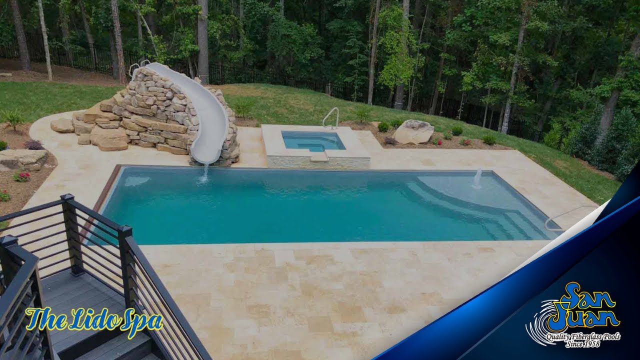 The Lido Spa - A Square Fiberglass Spa with Flat Bottom - YouTube