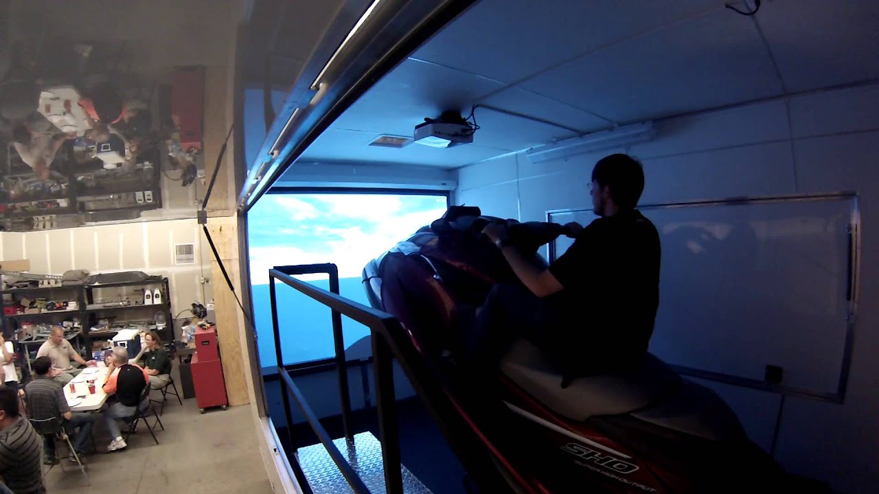 Testing The Jet Ski Simulator At Our Shop - YouTube