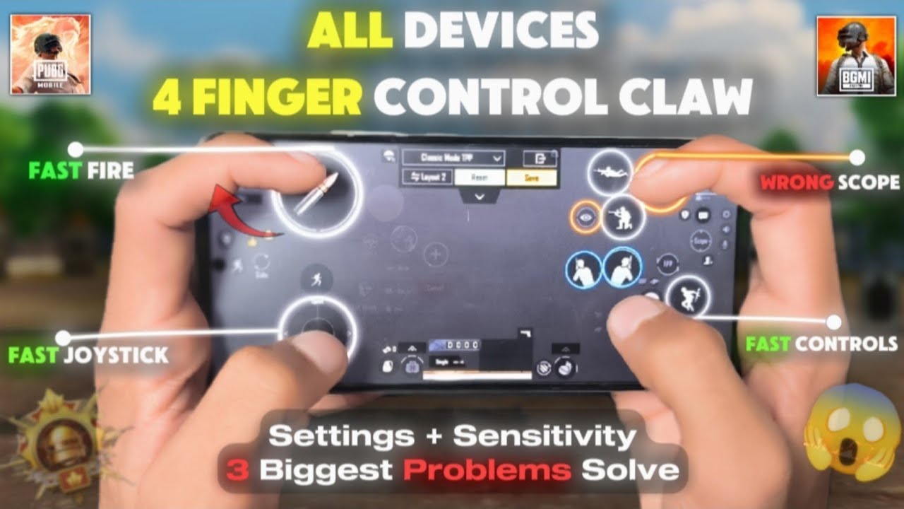 MASTER 4‑Finger Claw Control Layout & Settings | bgmi control code ...